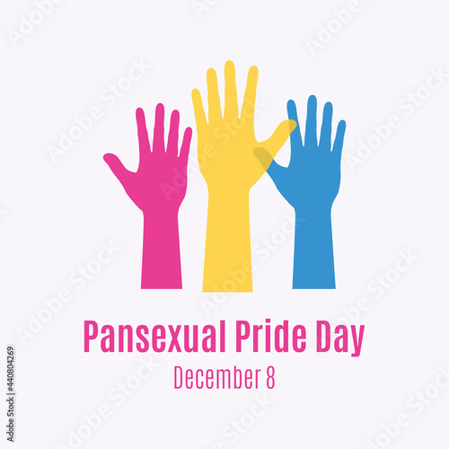 Pansexual Pride Day Vector Pansexual Pride Flag In Shape Of A Human Hand Silhouette Vector
