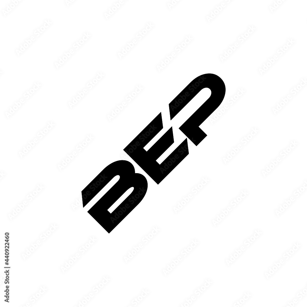 BEP letter logo design with white background in illustrator, vector ...