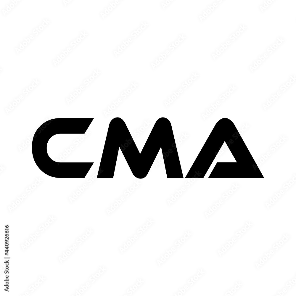 CMA letter logo design with white background in illustrator, vector ...