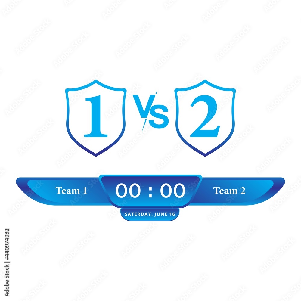 Scoreboard Broadcast blue color lower thirds template for sports like ...
