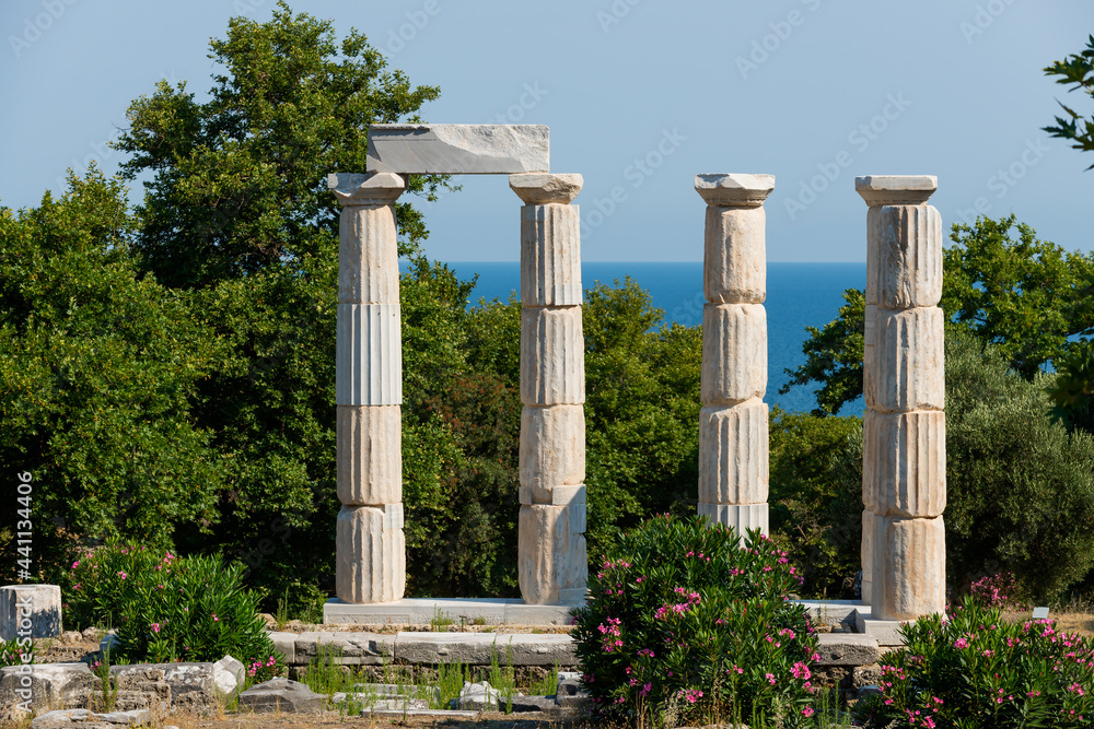 Sanctuary of the Great Gods on the north side of the mountain on the ...