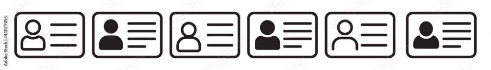 Image vectorielle Stock ID Card icon set, driver's license ...