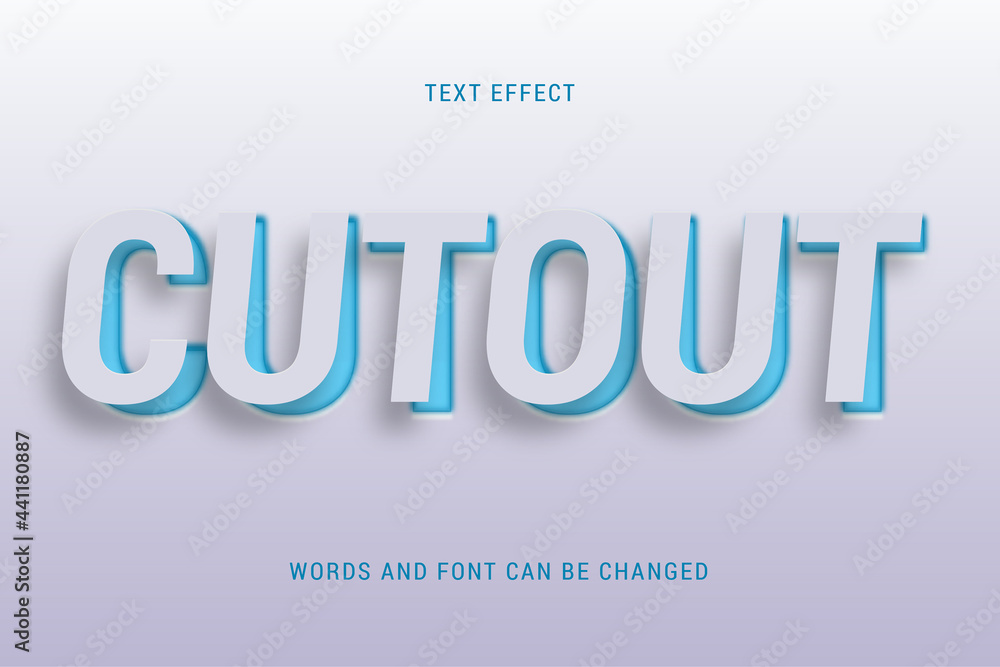 cutout paper text effect 100% editable vector image Stock Vector ...