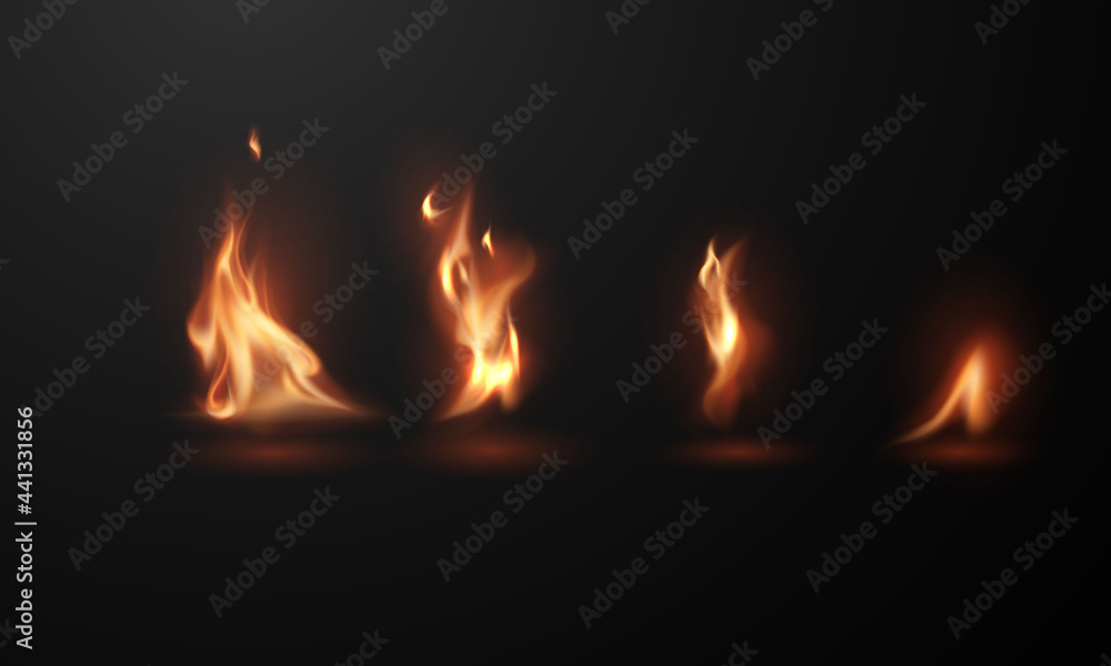 fire flames Burning red hot sparks realistic abstract background Stock ...