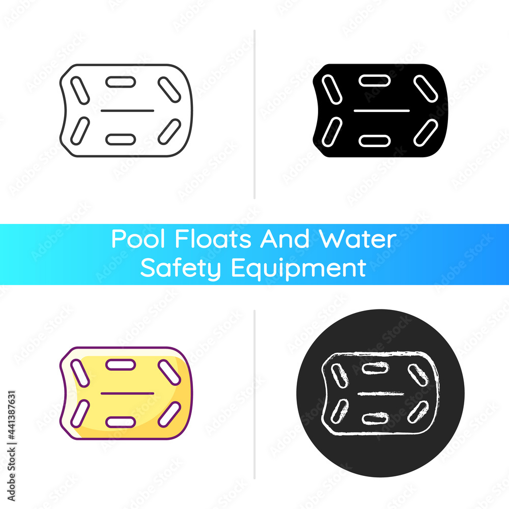 Rescue board icon. Water rescue operations. Floatation device ...