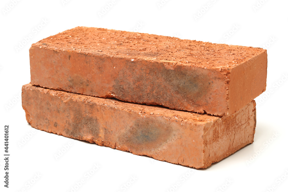 red brick isolated on white background Stock Photo | Adobe Stock
