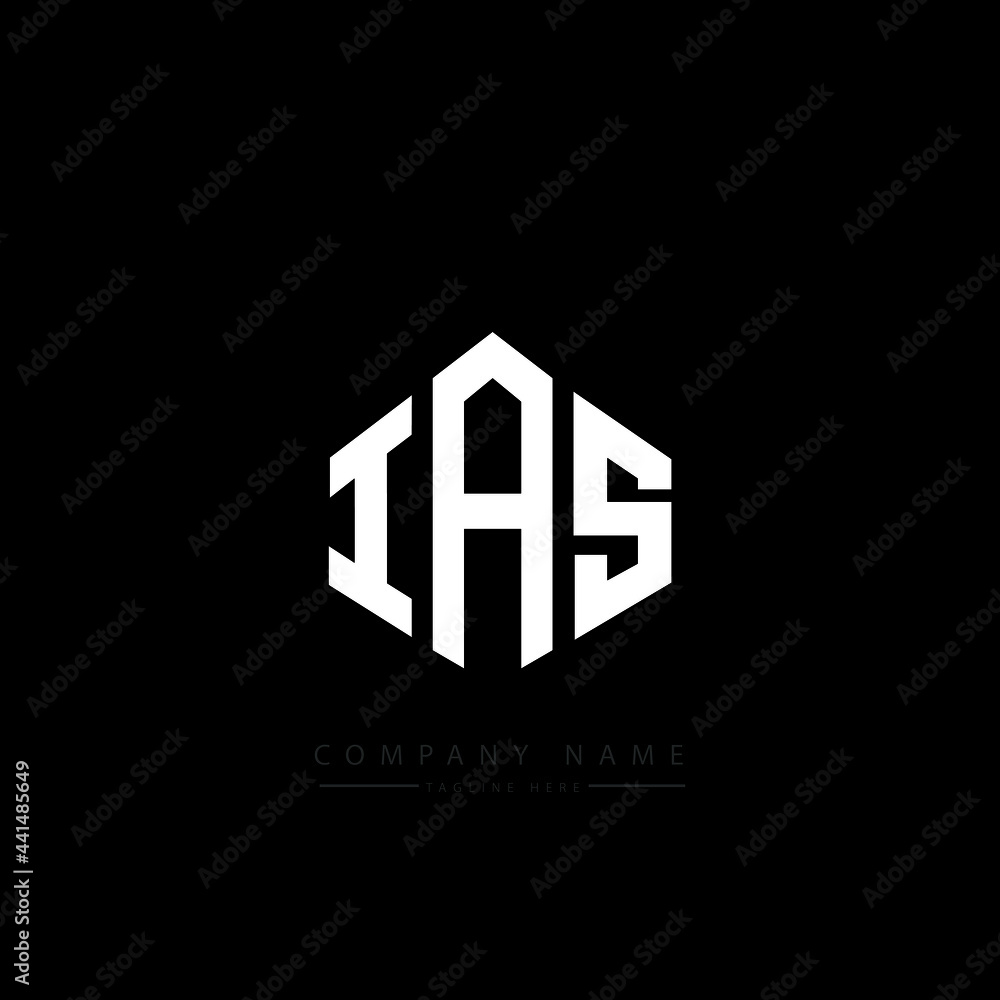 Image vectorielle Stock IAS letter logo design with polygon shape. IAS ...
