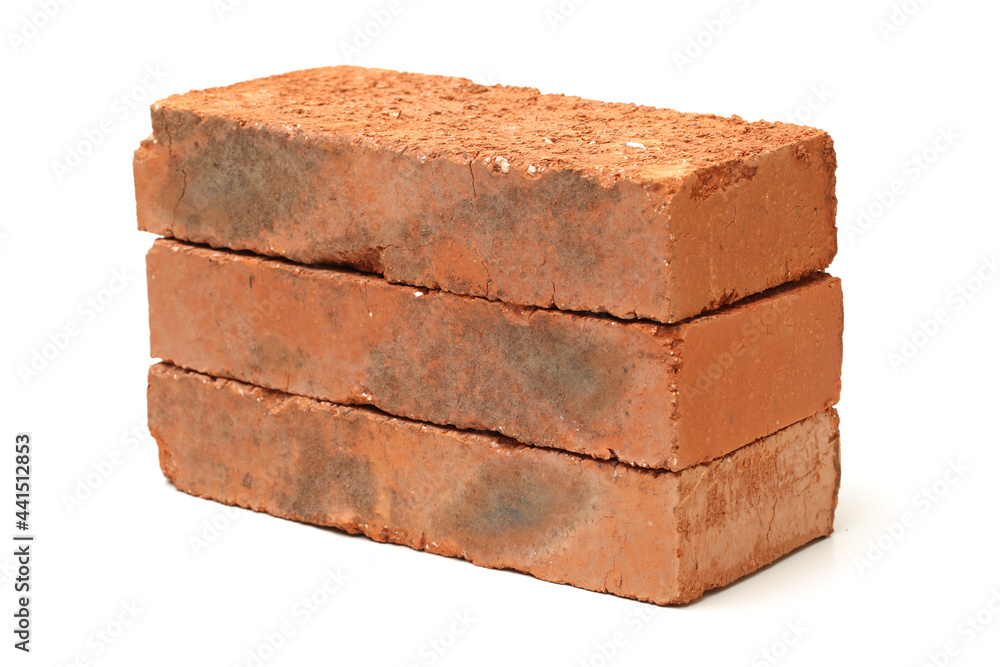 red brick isolated on white background Stock Photo | Adobe Stock