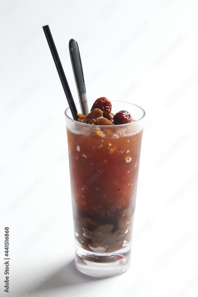 Photo Stock hand made ice cold chilled honey longan fruit red date ...