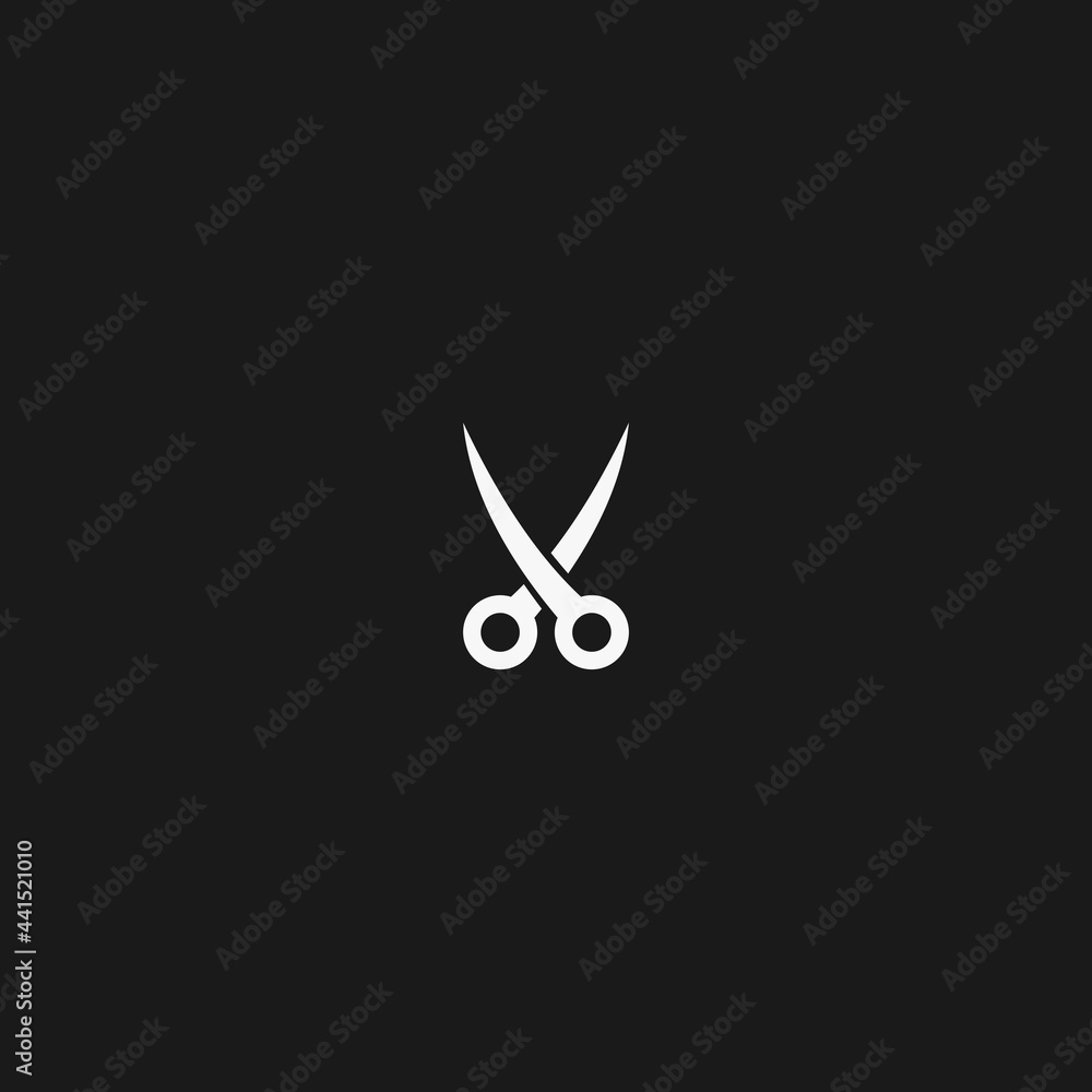 scissor logo icon vector Stock Vector | Adobe Stock