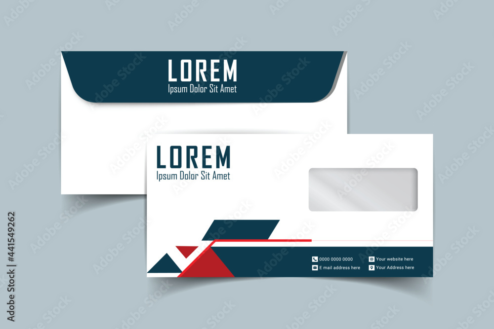 Envelope Design. DL Envelope design with front and back. Luxury, Modern ...