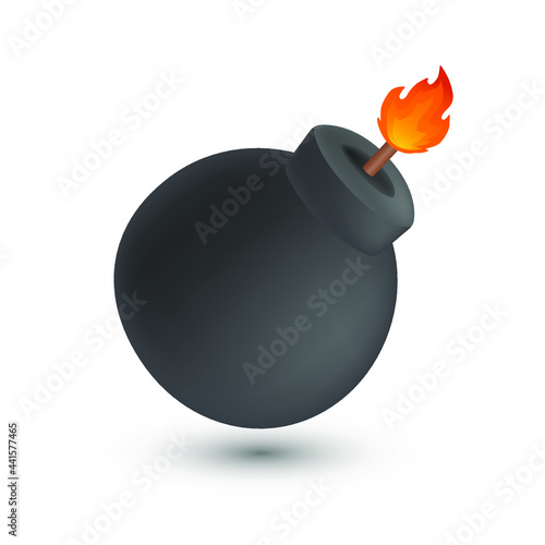 Bomb Emoji Icon Illustration. Explosive Vector Symbol Emoticon Design ...
