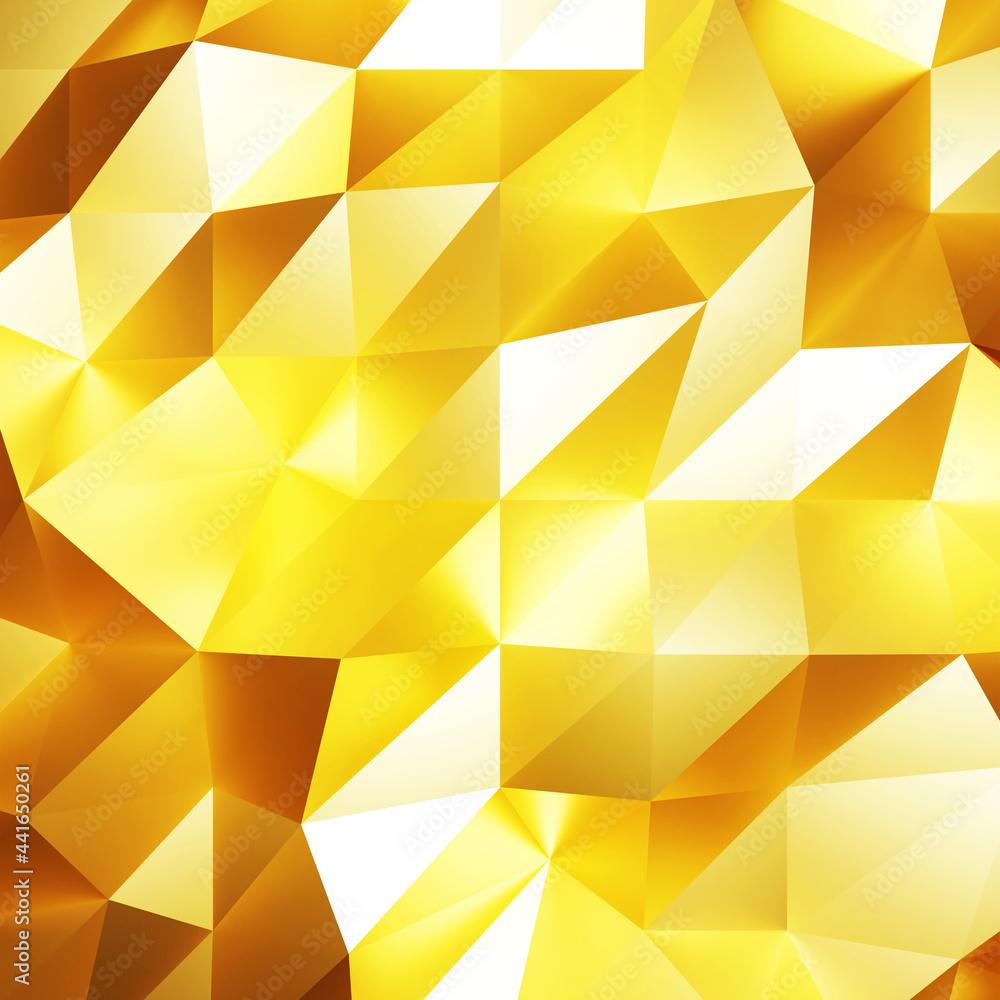 Ilustración de Stock Gold polygon background 3d rendering, 3d illustration. Abstract triangle ...