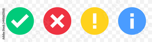 Vettoriale Stock Check mark , cross mark , exclamation mark ... Vettoriale Stock Check mark , cross mark , exclamation mark ...