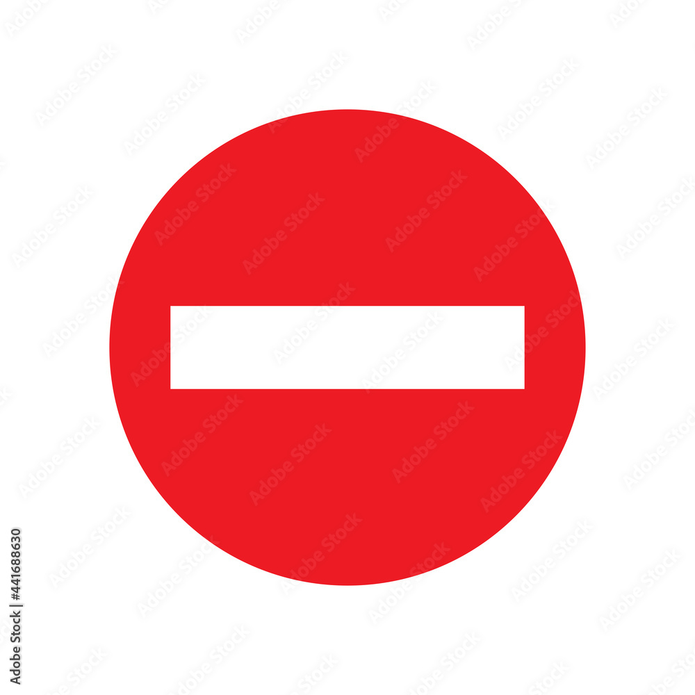 no entry sign vector symbol Stock Vector | Adobe Stock