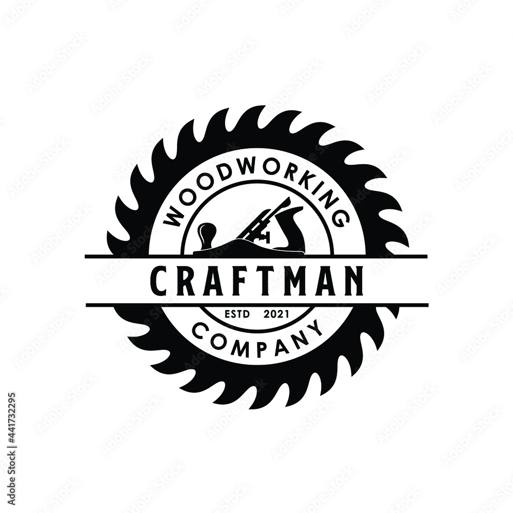 circular saw blade with vintage iron jack plane/ fore plane woodworking ...