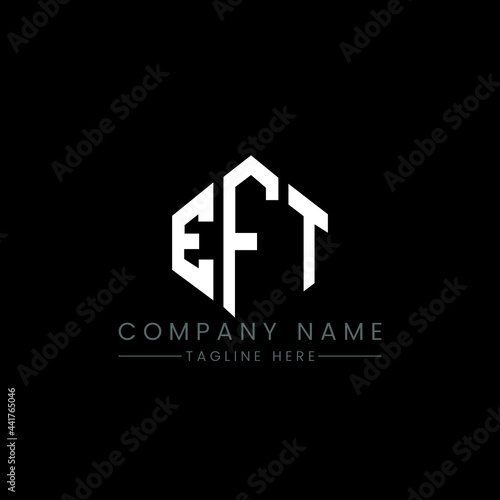 EFT letter logo design with polygon shape. EFT polygon logo monogram ...