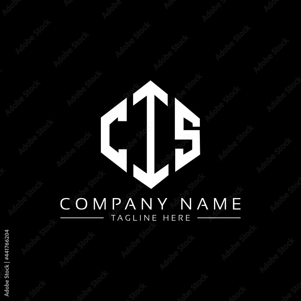 CIS letter logo design with polygon shape. CIS polygon logo monogram ...