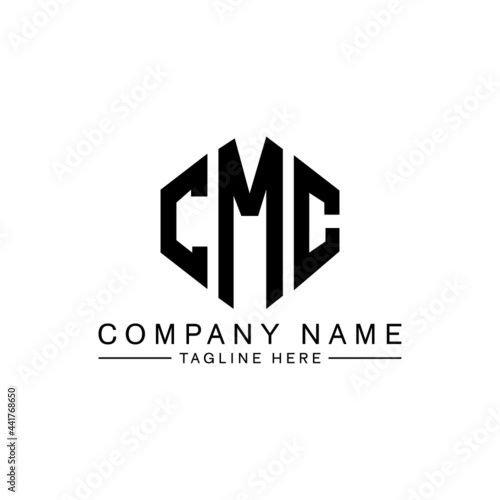 CMC letter logo design with polygon shape. CMC polygon logo monogram ...
