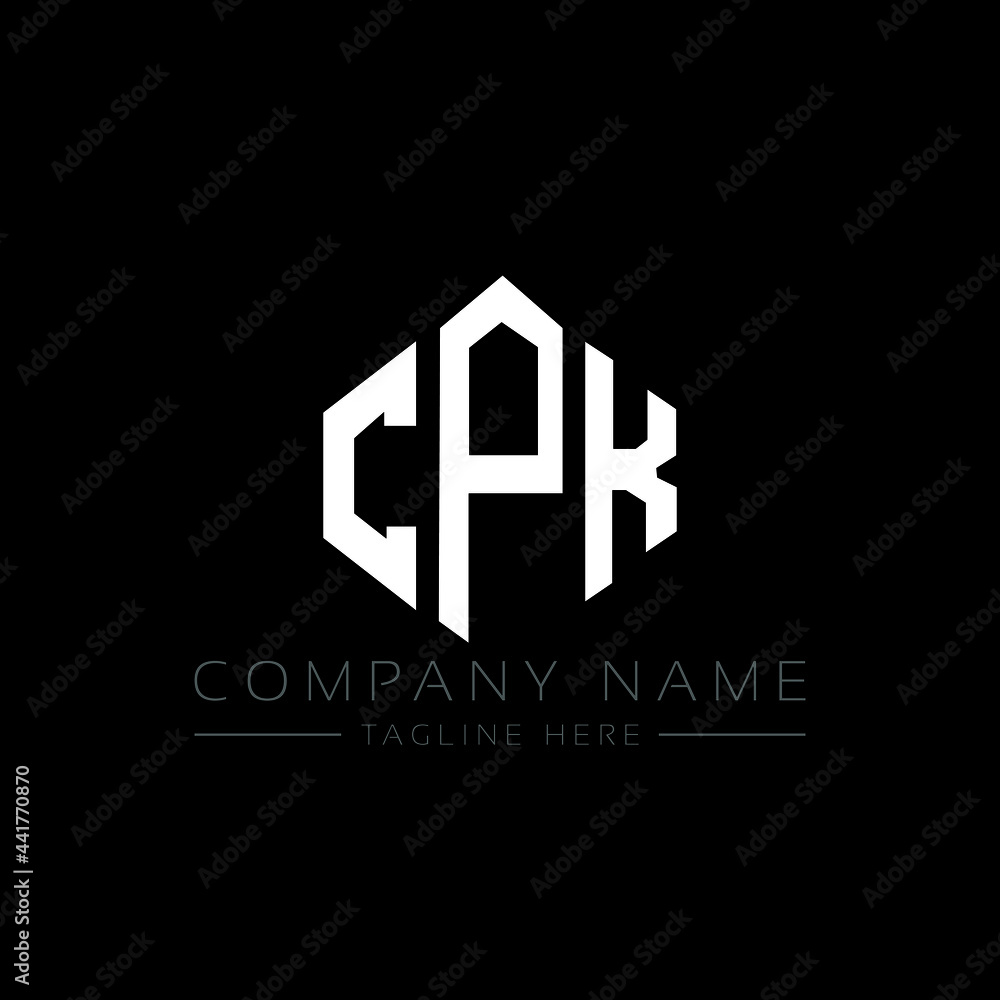 Стоковое векторное изображение «CPK letter logo design with polygon ...