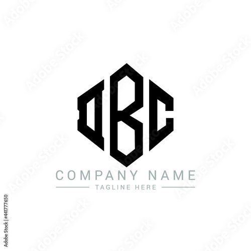 DBC letter logo design with polygon shape. DBC polygon logo monogram ...