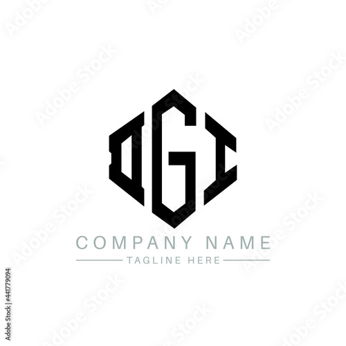 DGI letter logo design with polygon shape. DGI polygon logo monogram ...