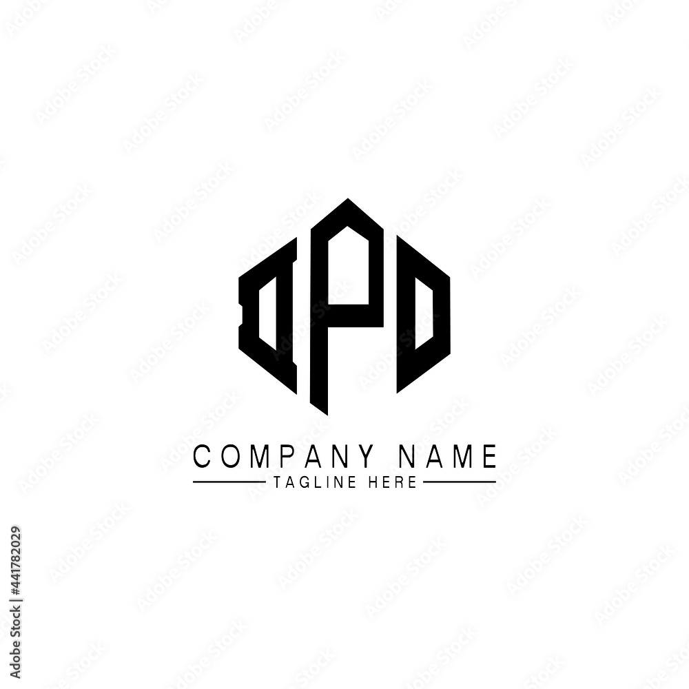 DPO letter logo design with polygon shape. DPO polygon logo monogram ...