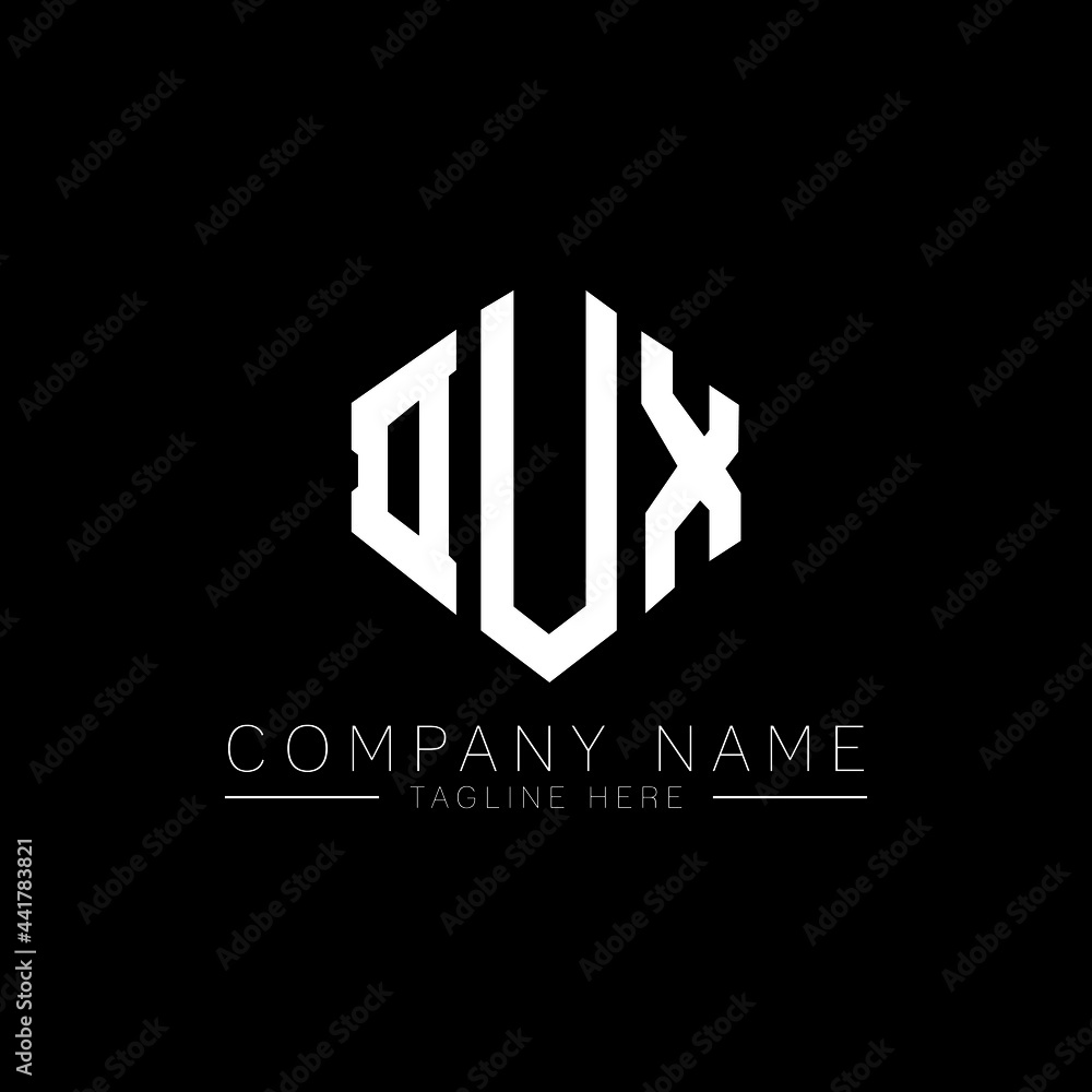 Vector de Stock DUX letter logo design with polygon shape. DUX polygon ...