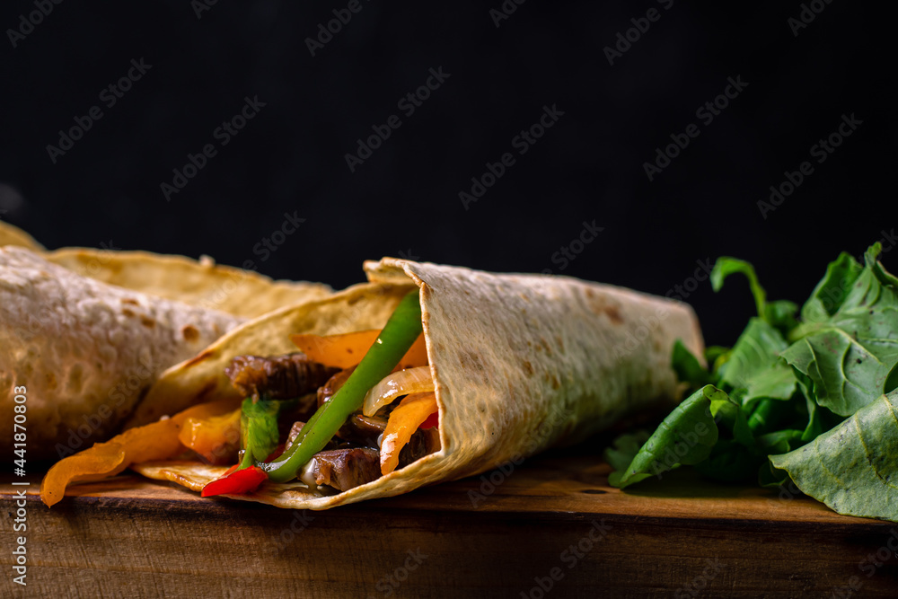 burrito fajita Stock Photo | Adobe Stock