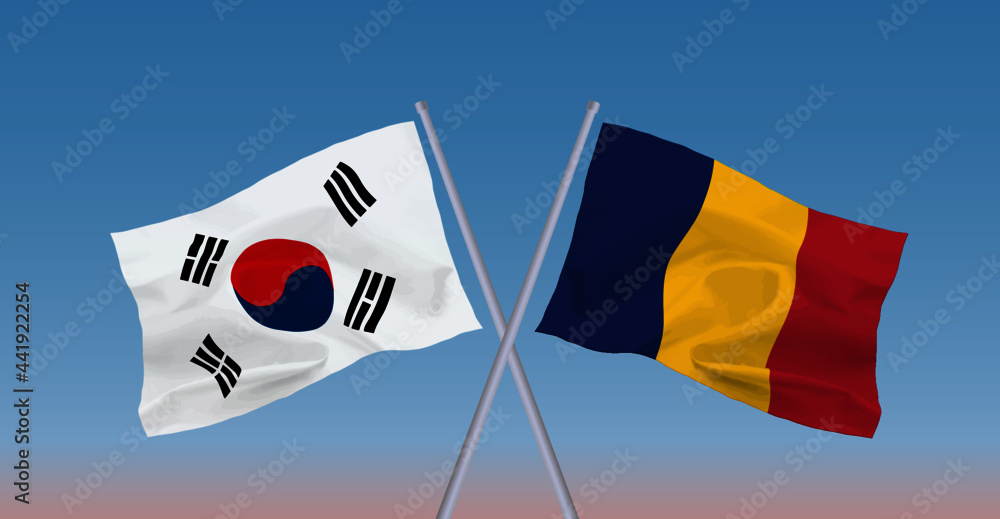 韓国とルーマニアの国旗 Stock Vector | Adobe Stock