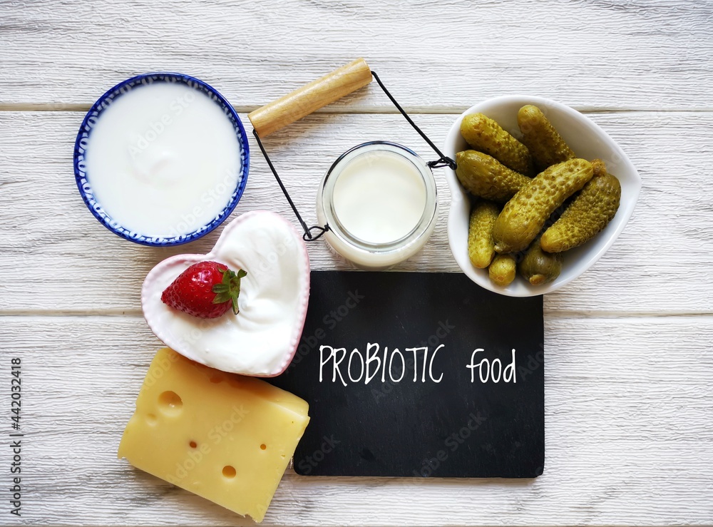 Food rich in probiotics. Probiotic foods for gut health and good ...