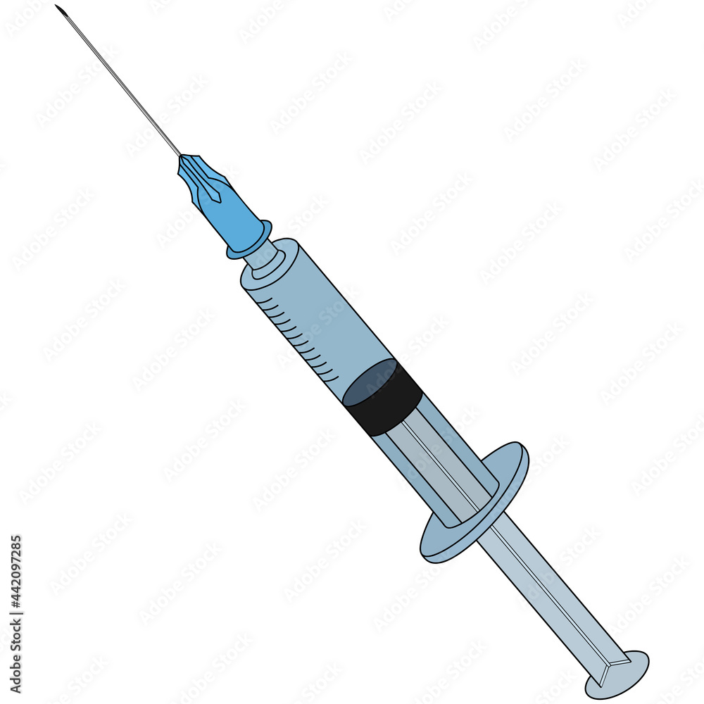 Syringe for injections, diagnostic punctures and beauty injections ...