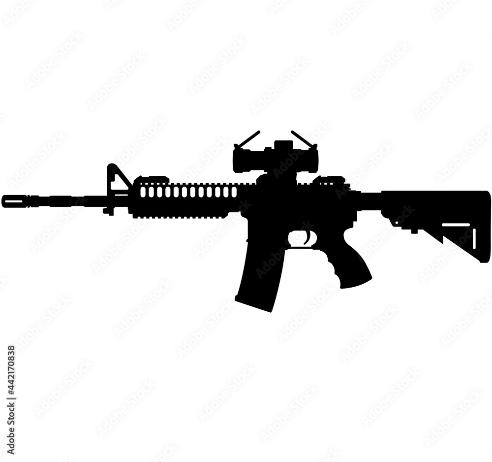 US Army, Police fully automatic machine gun M4 / M16 Carbine Caliber 5 ...