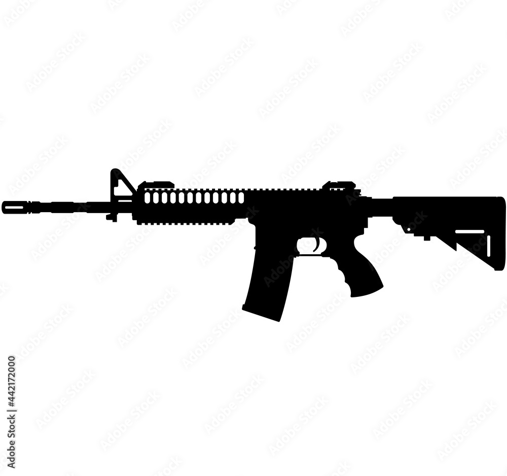 US Army fully automatic machine gun M4, M16 Carbine Caliber 5.56mm m ...