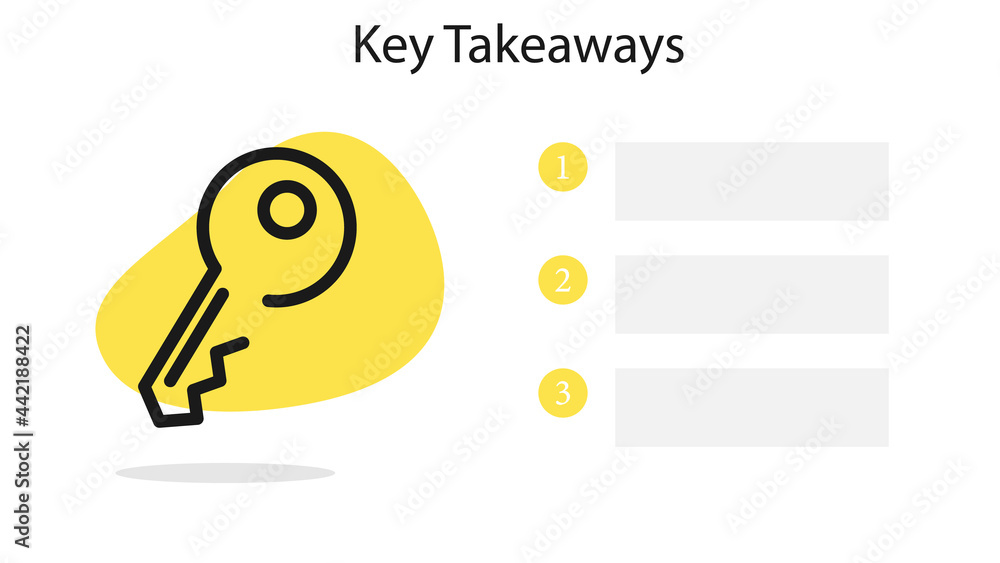 Key Takeaways slide template. Clipart image Stock Vector | Adobe Stock Key Takeaways slide template. Clipart image Stock Vector | Adobe Stock