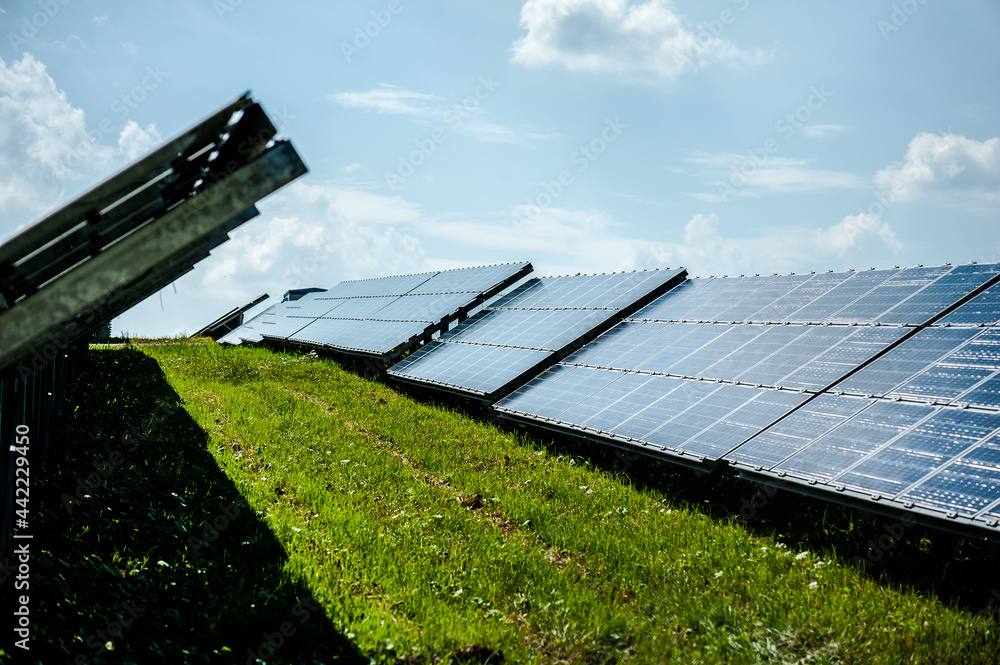Photovoltaic power station, also known as a solar park, solar farm, or ...