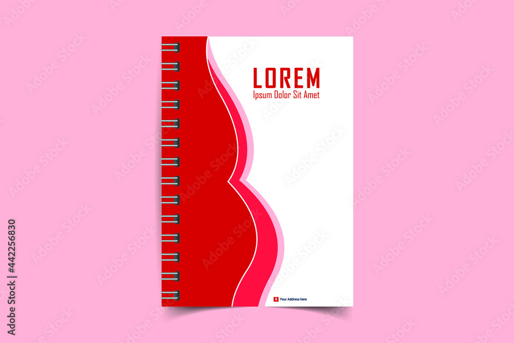 Minimalistic Notebook cover design templates. Layout set for covers of ...