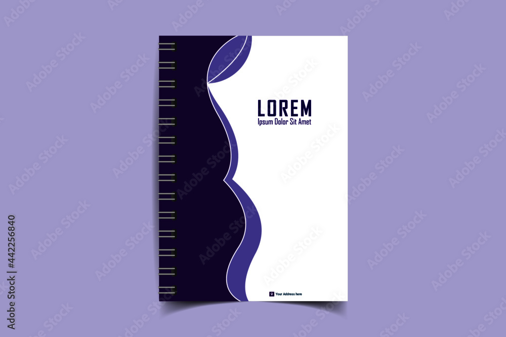 Vector de Stock Minimalistic Notebook cover design templates. Layout ...