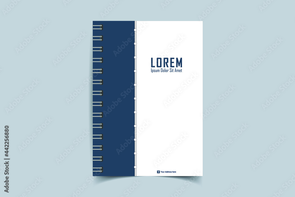 Minimalistic Notebook cover design templates. Layout set for covers of ...