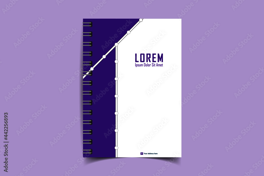 Image vectorielle Stock Minimalistic Notebook cover design templates ...