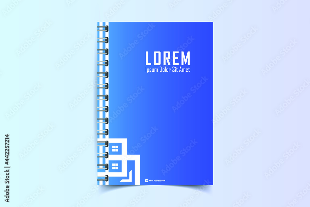 Minimalistic Notebook cover design templates. Layout set for covers of ...