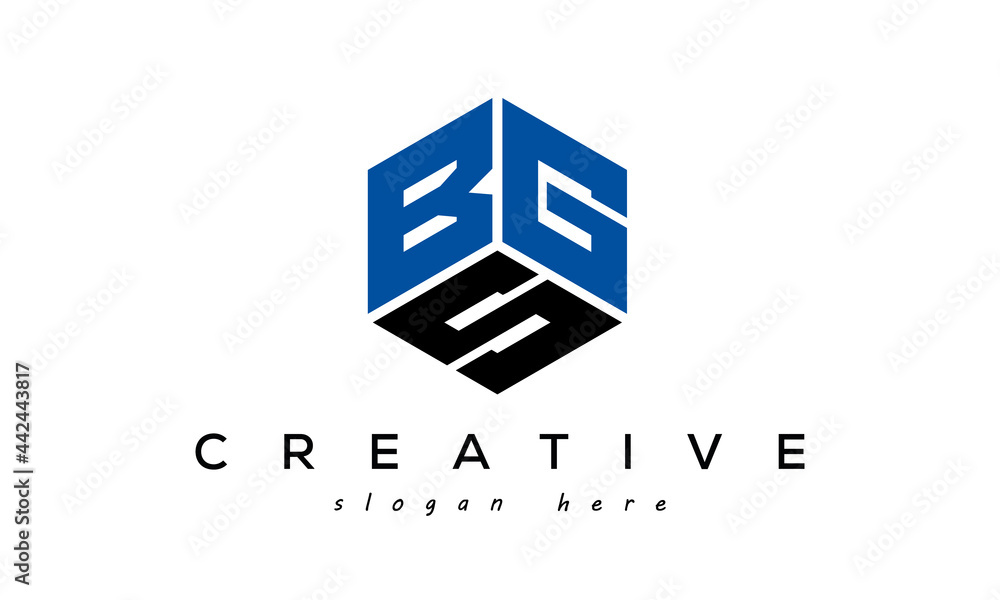 BGS letters creative logo with shield Stock Vector | Adobe Stock