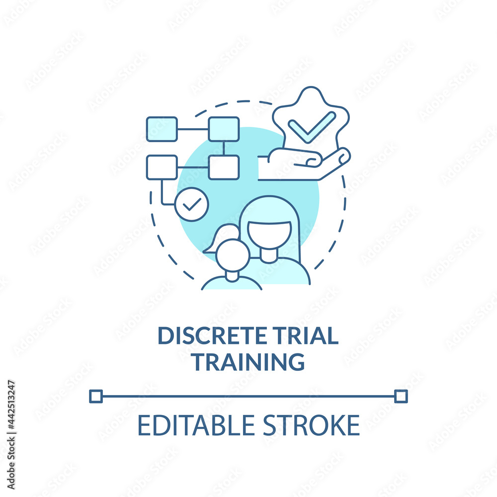 Image vectorielle Stock Discrete trial training concept icon. Autistic ... Image vectorielle Stock Discrete trial training concept icon. Autistic ...