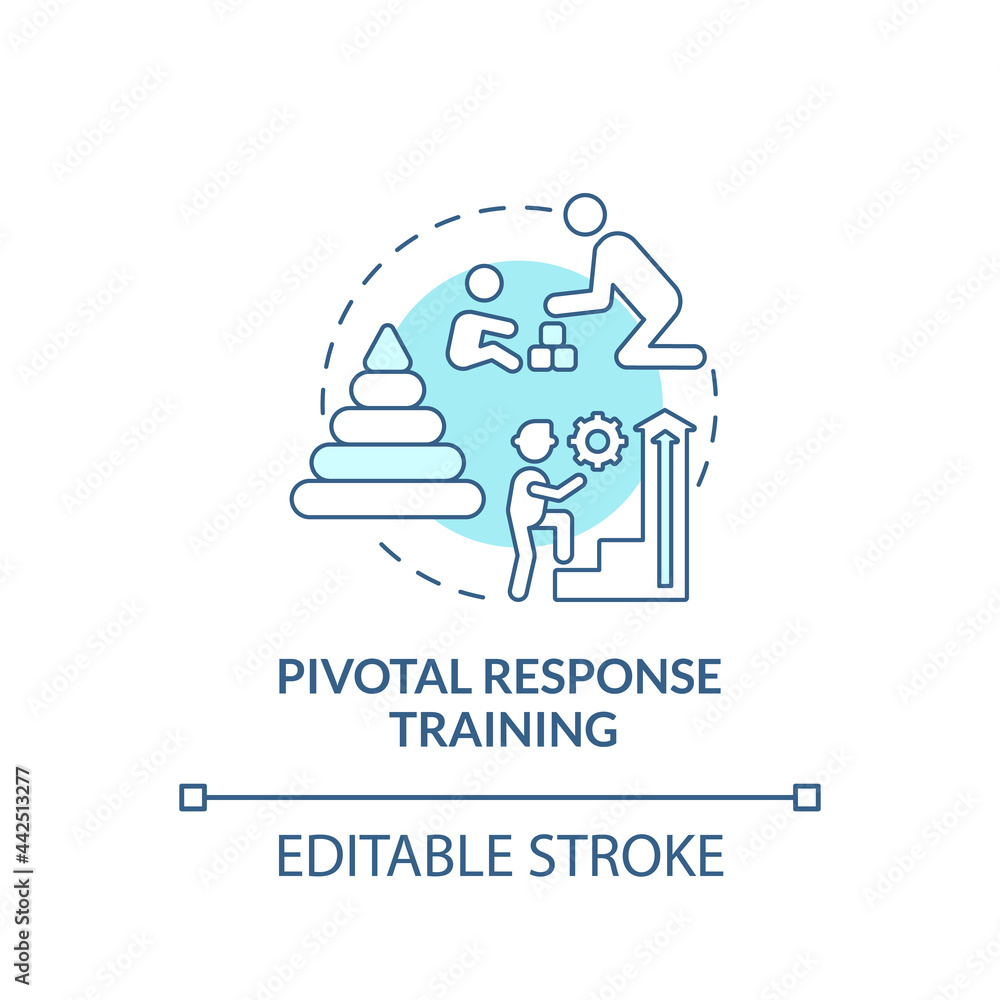 Pivotal response training concept icon. Autistic behavior correction ...