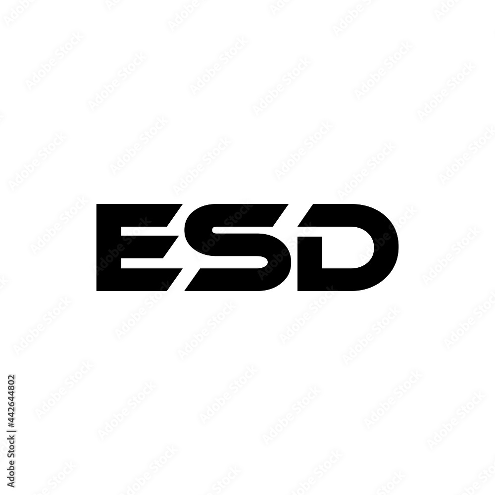 ESD letter logo design with white background in illustrator, vector ...