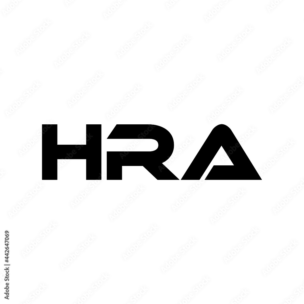 HRA letter logo design with white background in illustrator, vector ...