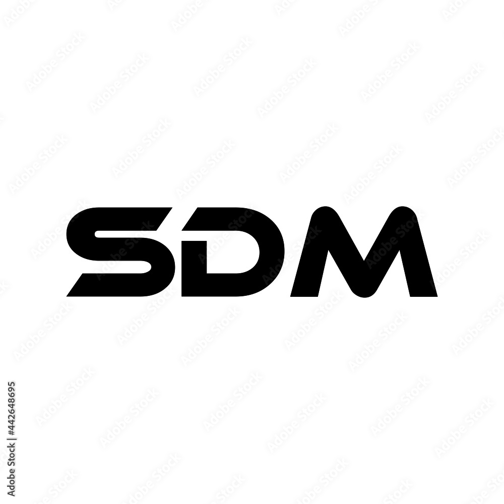 SDM letter logo design with white background in illustrator, vector ...