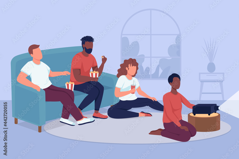 Spend Time With Friends Cartoon