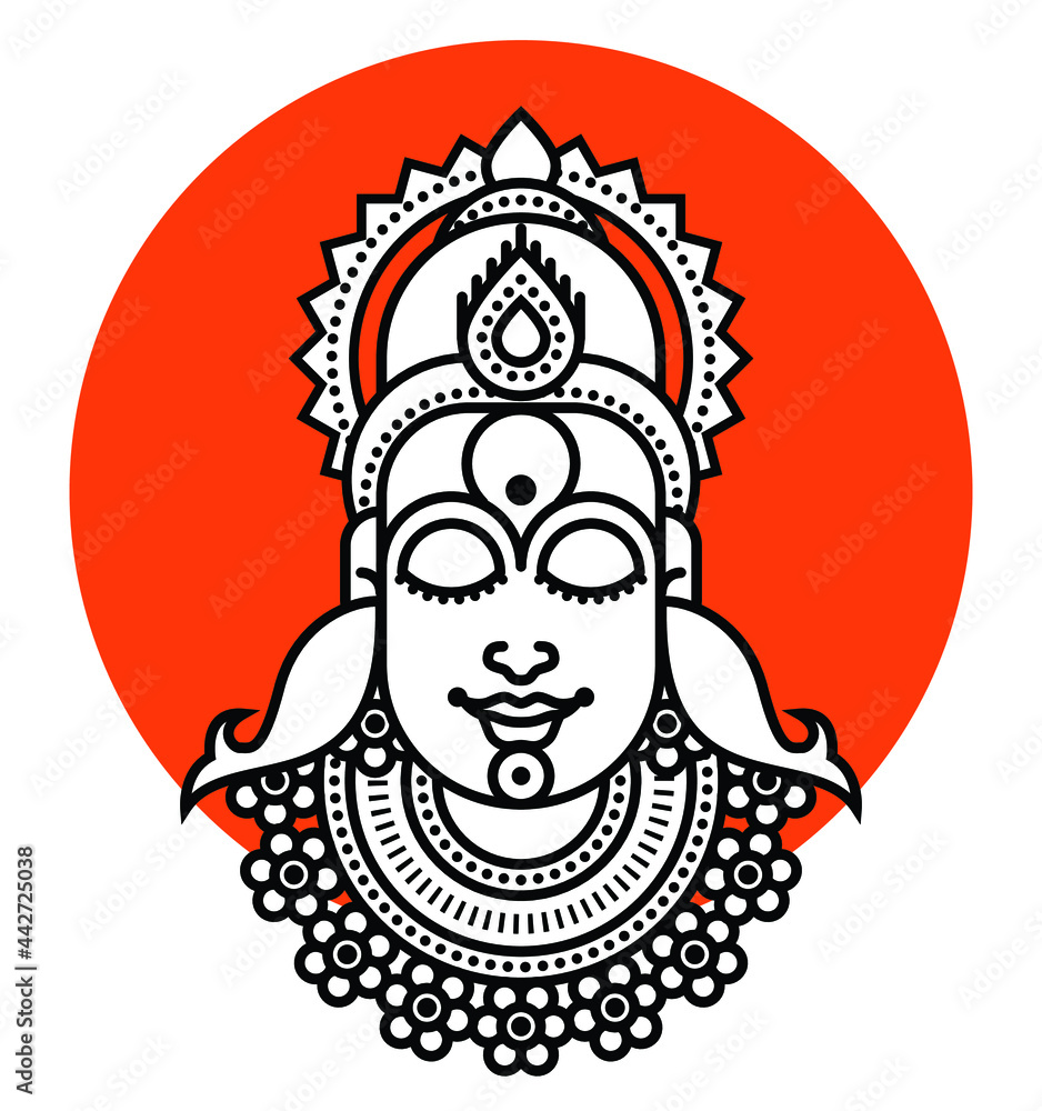 Minimalist Style Conceptual Vector Graphic Illustration of Smiling Lord ...