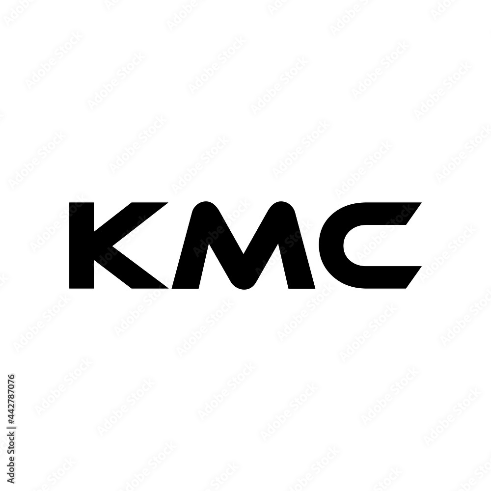KMC letter logo design with white background in illustrator, vector ...